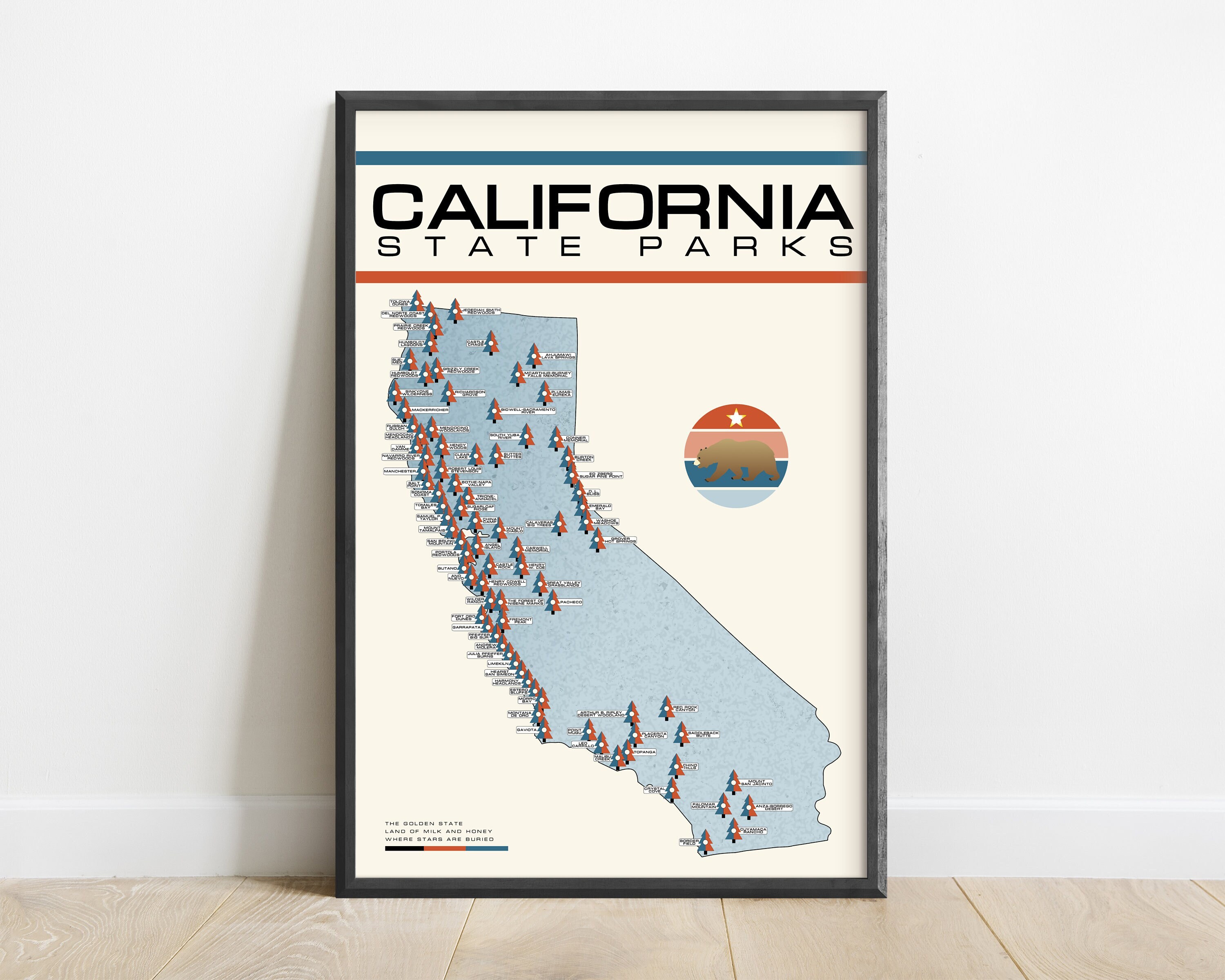 California State Park Map, California State Park Checklist, California ...