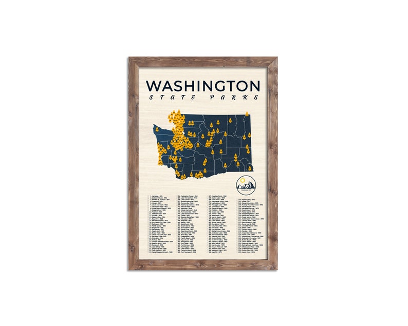 Washington State Park Map, Washington State Park Checklist, WA Guide ...