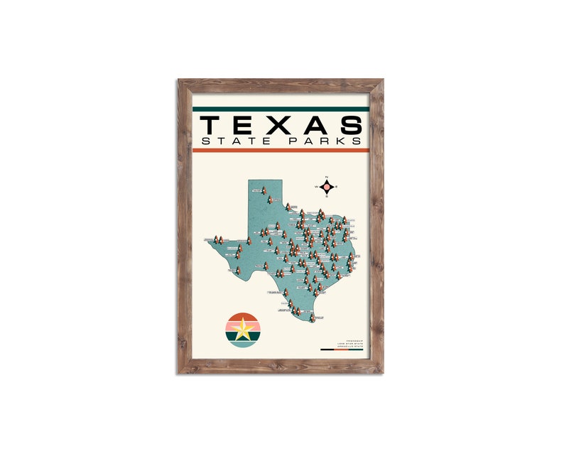 Texas State Park Map, Texas State Park Checklist, Texas Adventure Guide ...