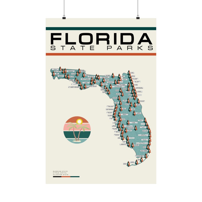 Florida State Park Map, Florida State Park Checklist, Florida Adventure ...