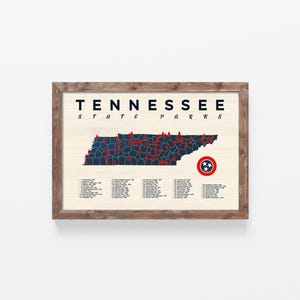 Tennessee State Park Map, Tennessee State Park Checklist, Tennessee ...