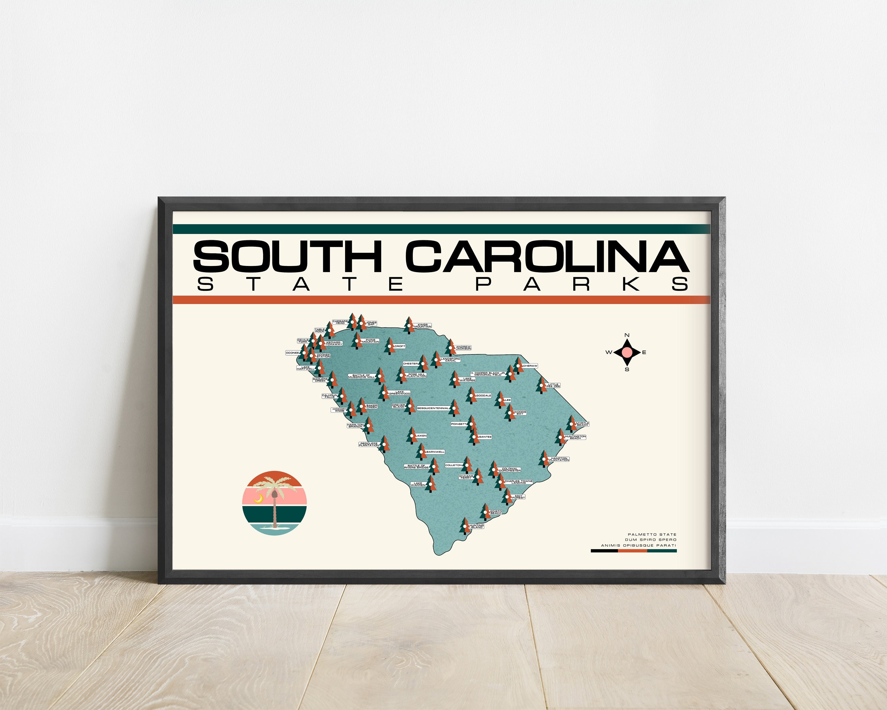 South Carolina State Park Map, South Carolina State Park Checklist, SC ...