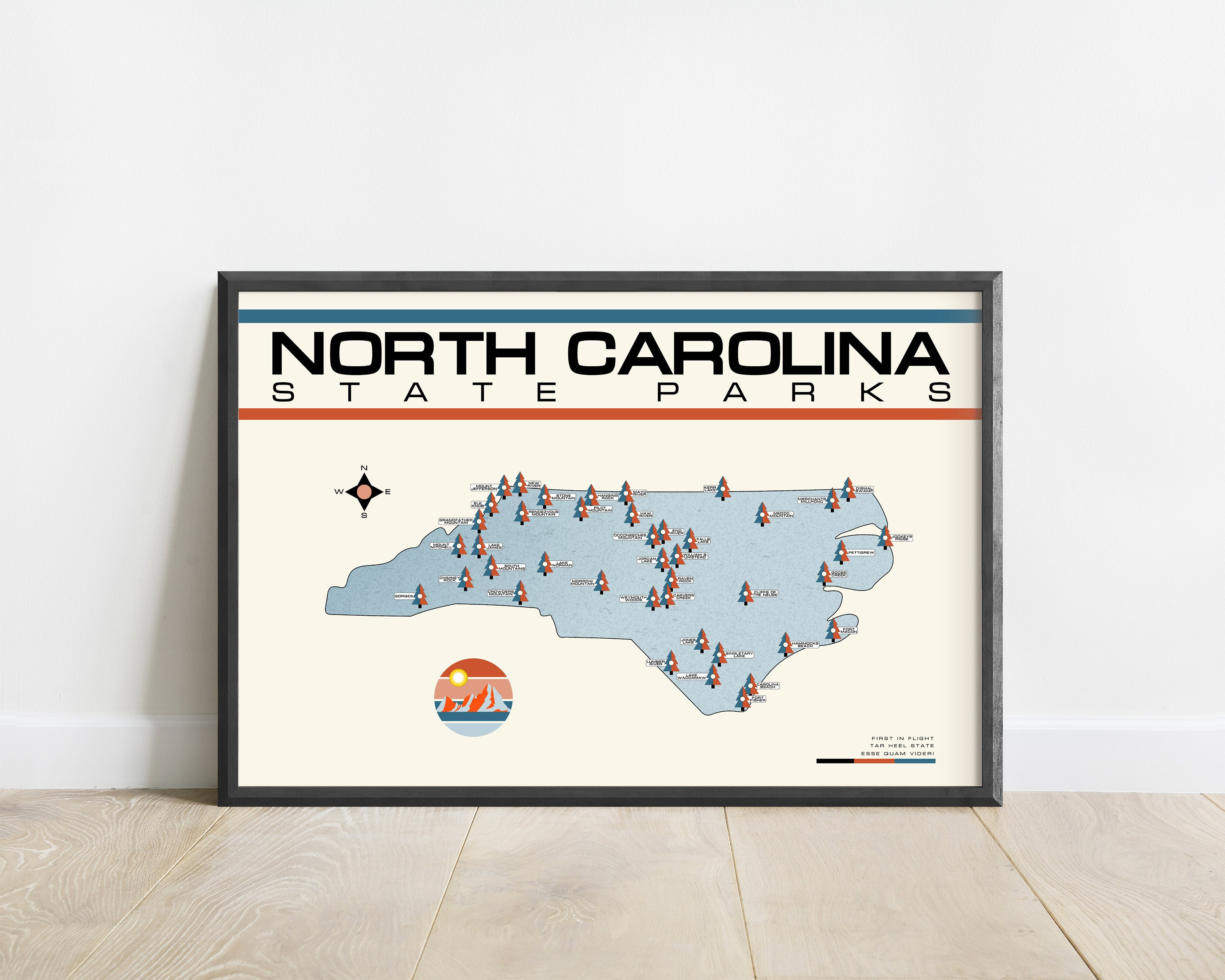 North Carolina State Park Map, North Carolina Park Checklist, NC State ...