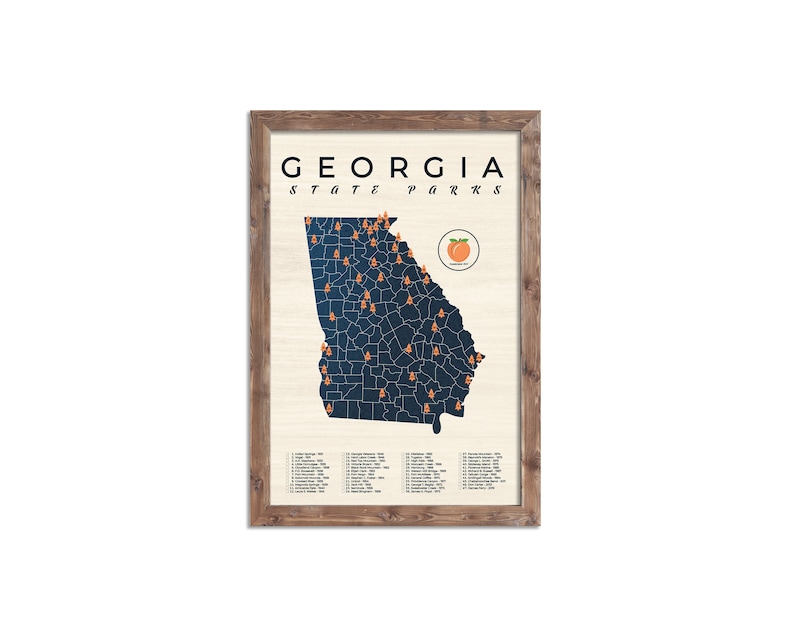 Georgia State Park Map, Georgia State Park Checklist, Georgia Adventure ...