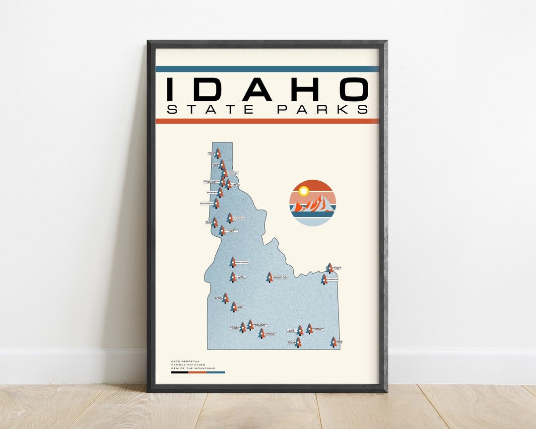 Idaho State Park Map, Idaho State Park Checklist, Idaho Adventure Guide ...