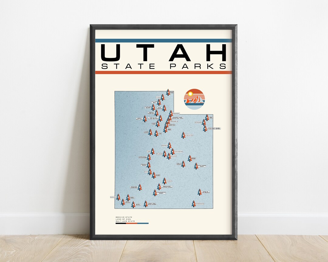 Utah State Park Map, Utah State Park Checklist, Utah Adventure Guide ...