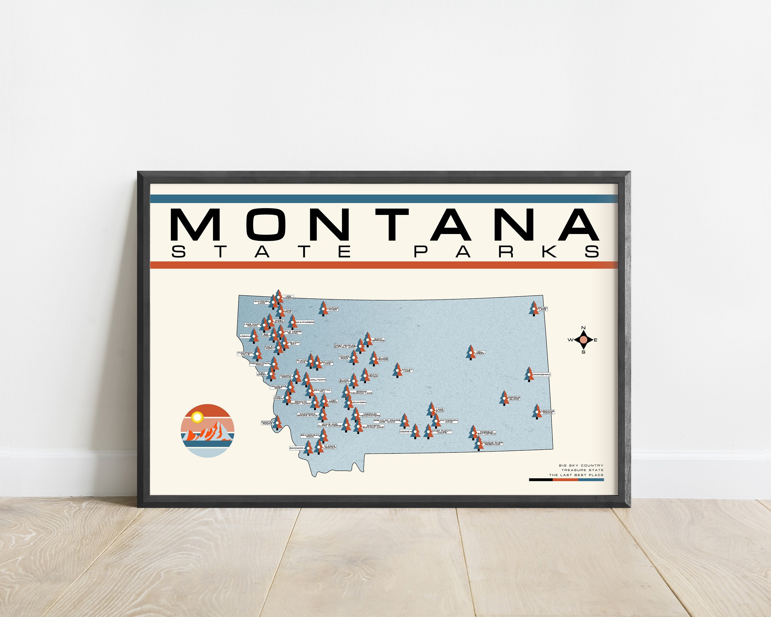 Montana State Park Map, Montana State Park Checklist, Montana Adventure ...