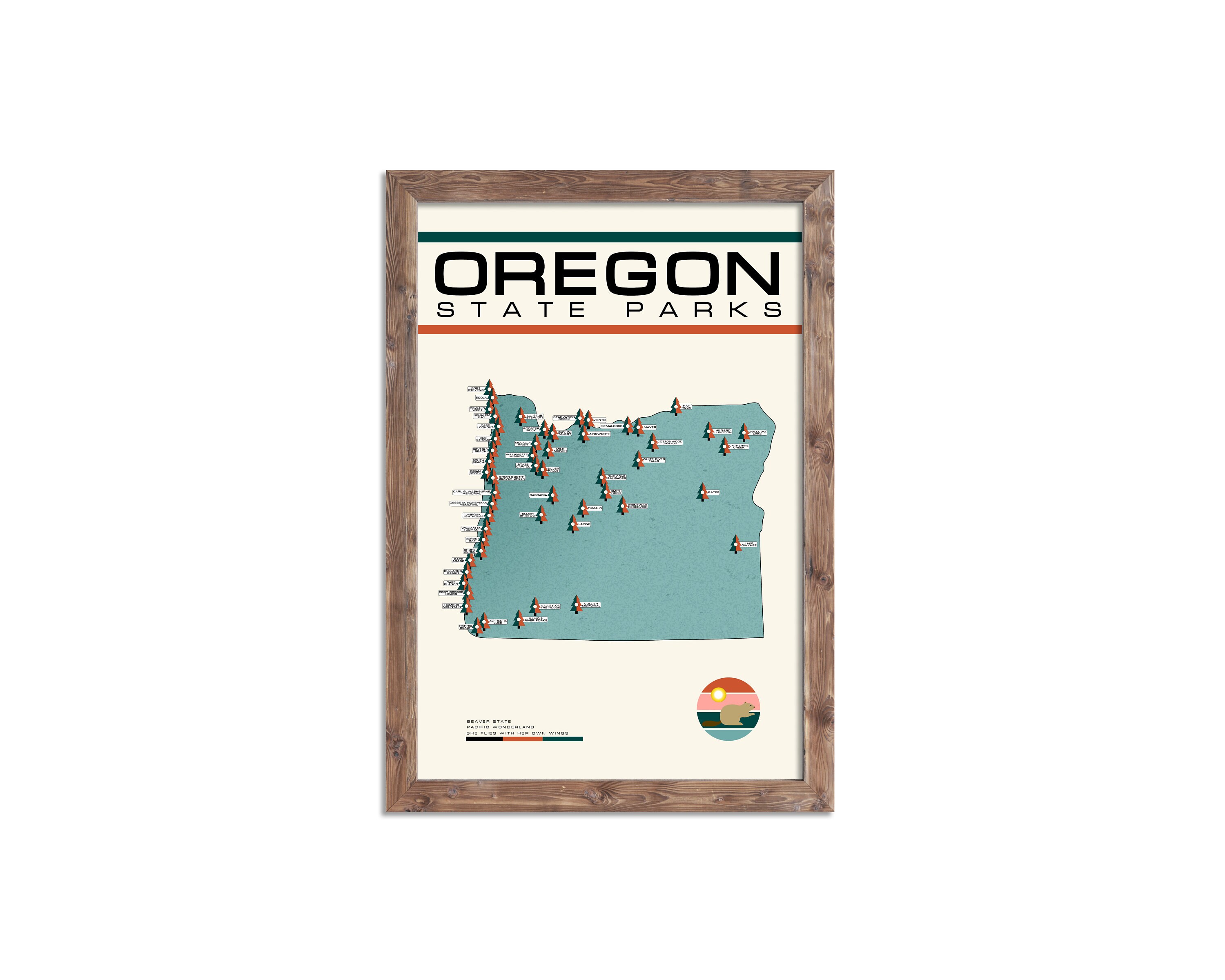 Oregon State Park Map, Oregon State Park Checklist, Oregon Adventure ...