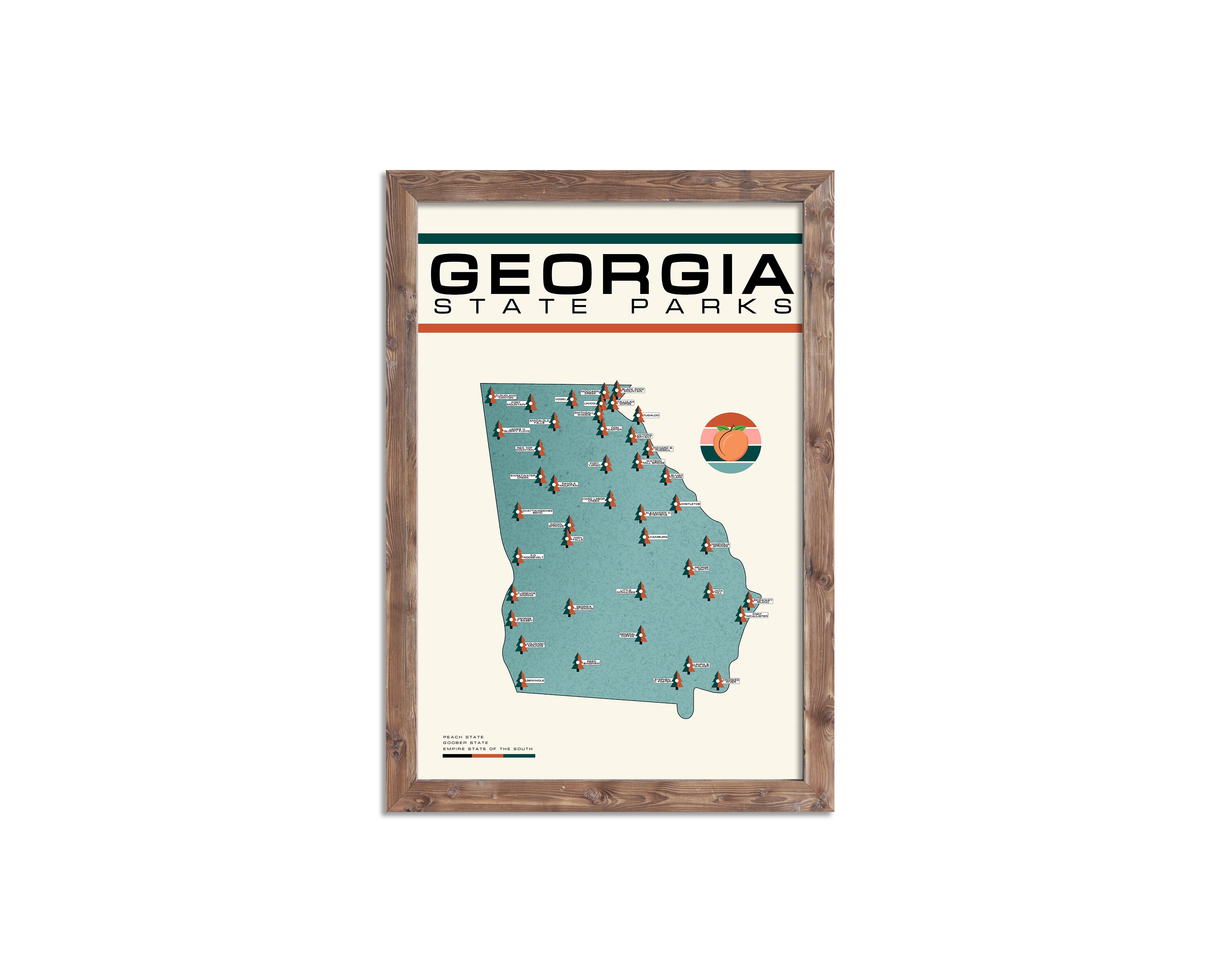 Georgia State Park Map, Georgia State Park Checklist, Georgia Adventure ...