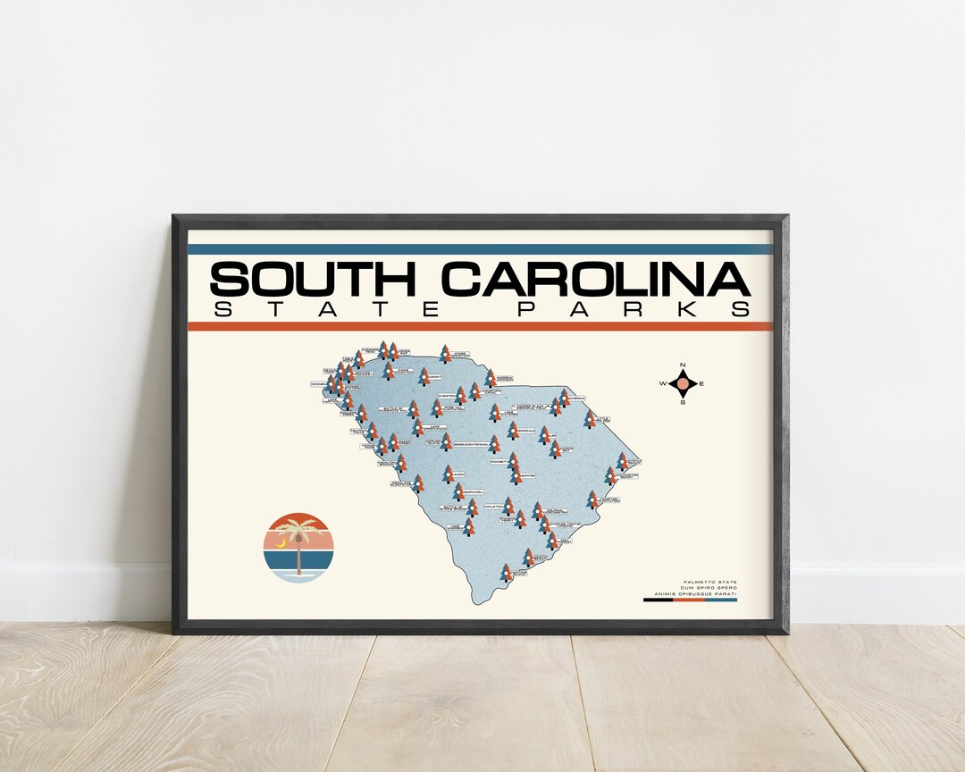 South Carolina State Park Map, South Carolina State Park Checklist, SC ...