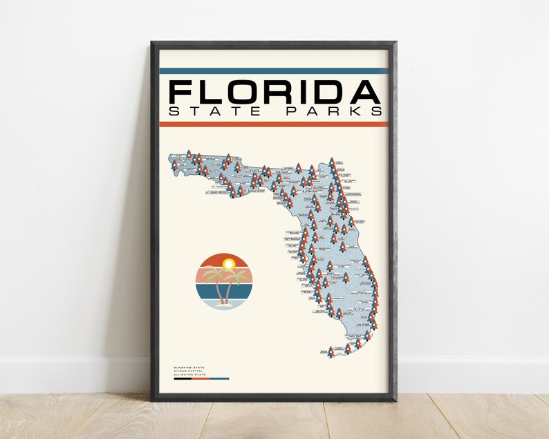 Florida State Park Map, Florida State Park Checklist, Florida Adventure ...