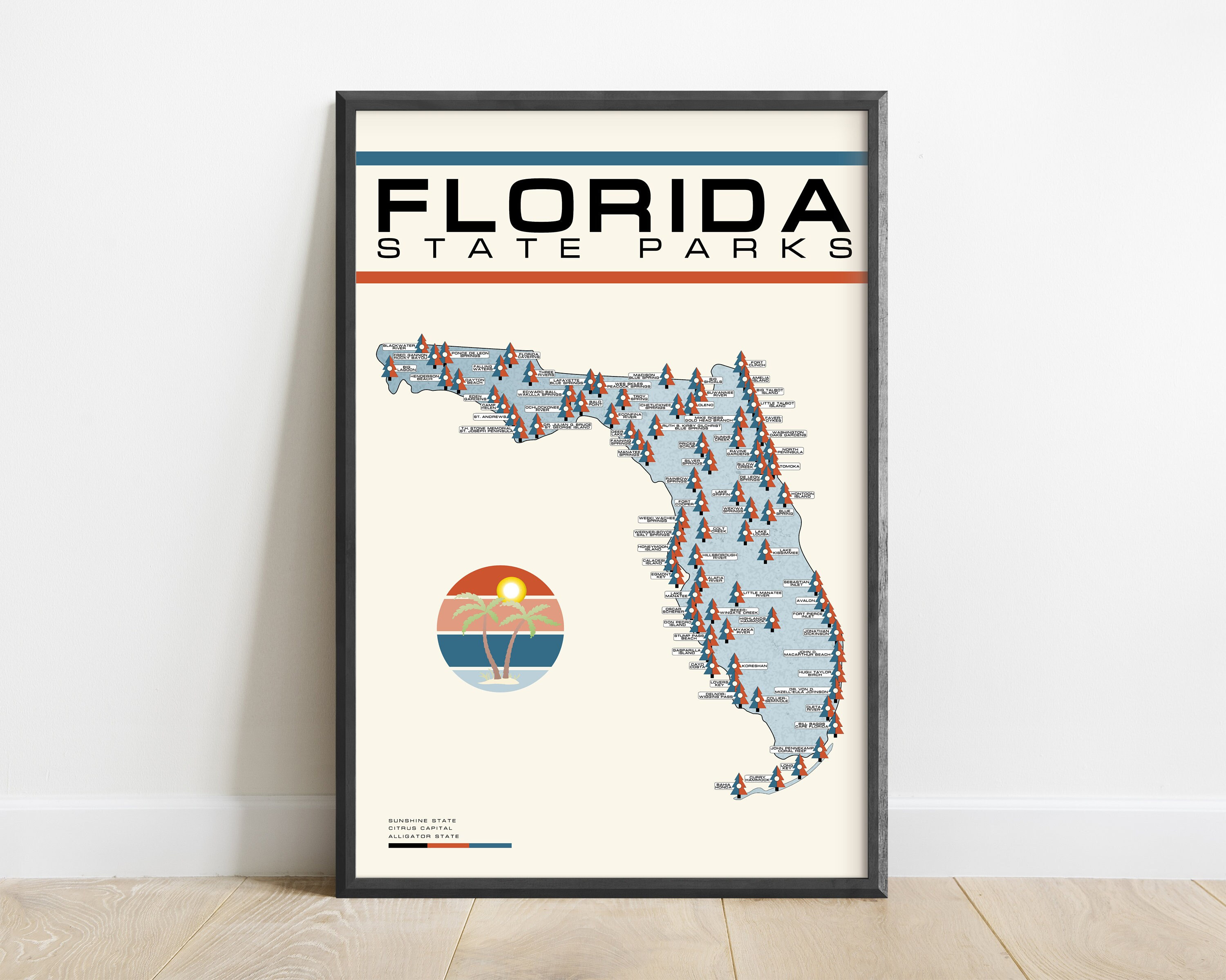 Florida State Park Map, Florida State Park Checklist, Florida Adventure ...