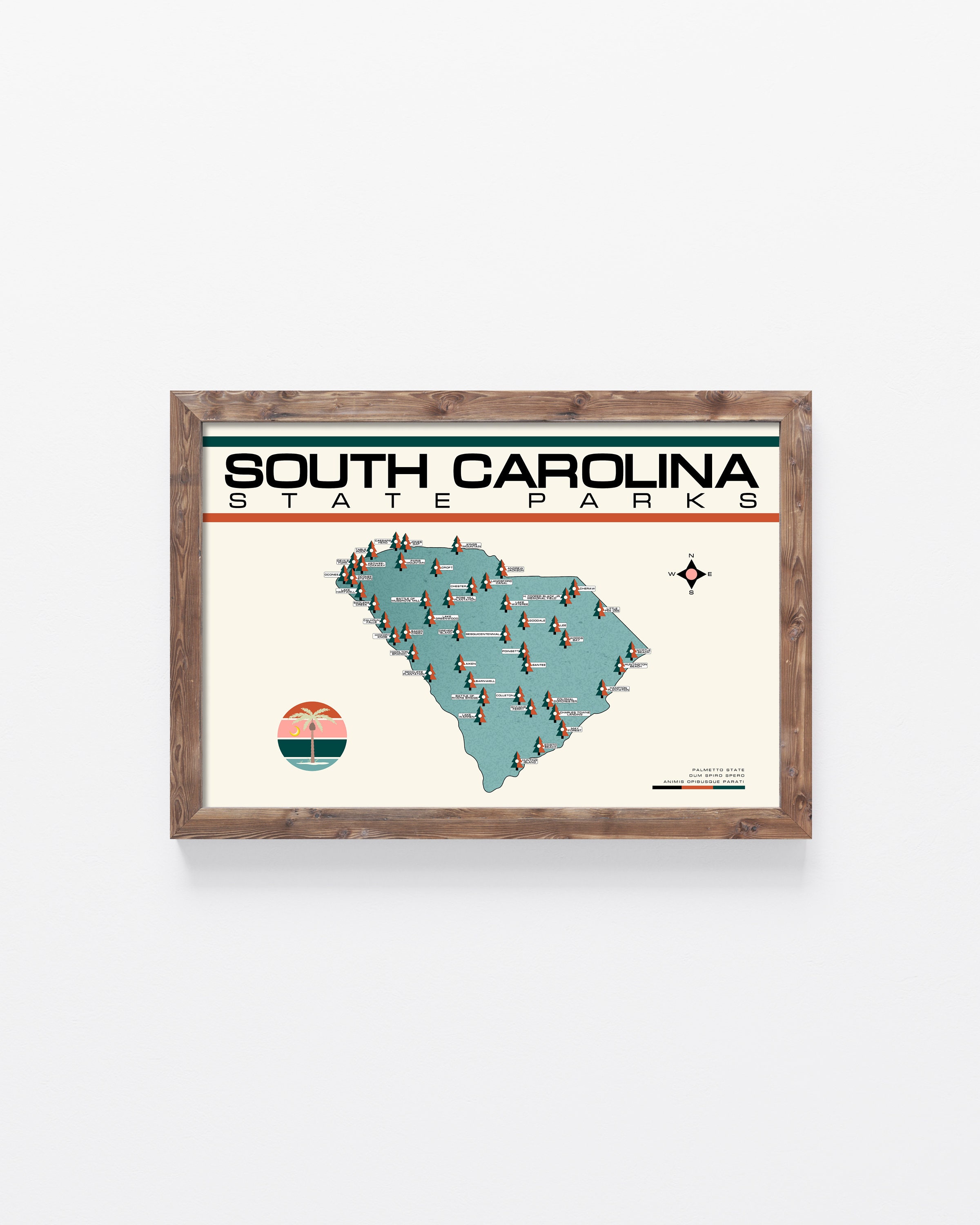 South Carolina State Park Map, South Carolina State Park Checklist, SC ...