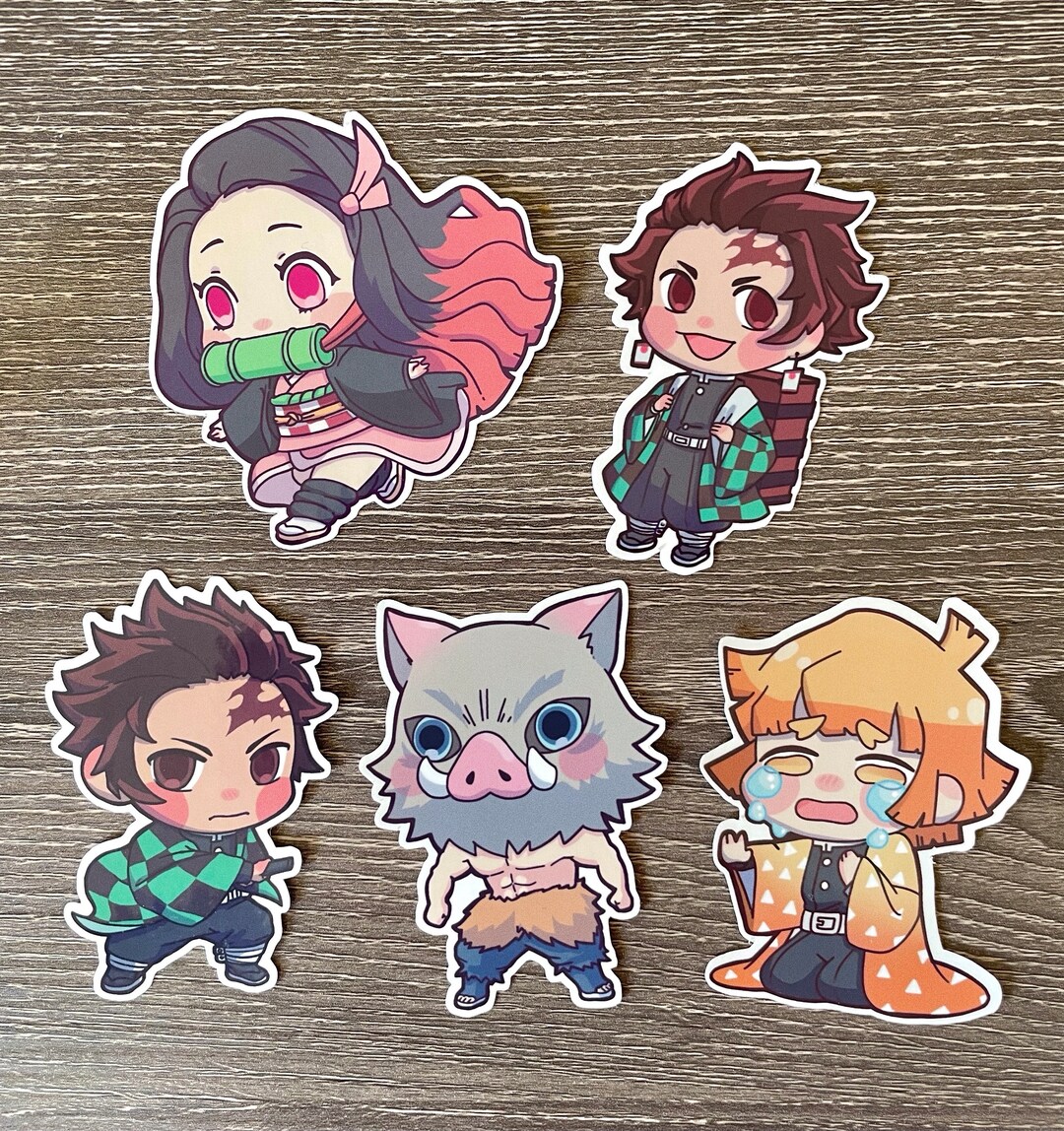 Cute Demon Anime Set 1 Matte Vinyl Stickers Water Resistant - Etsy