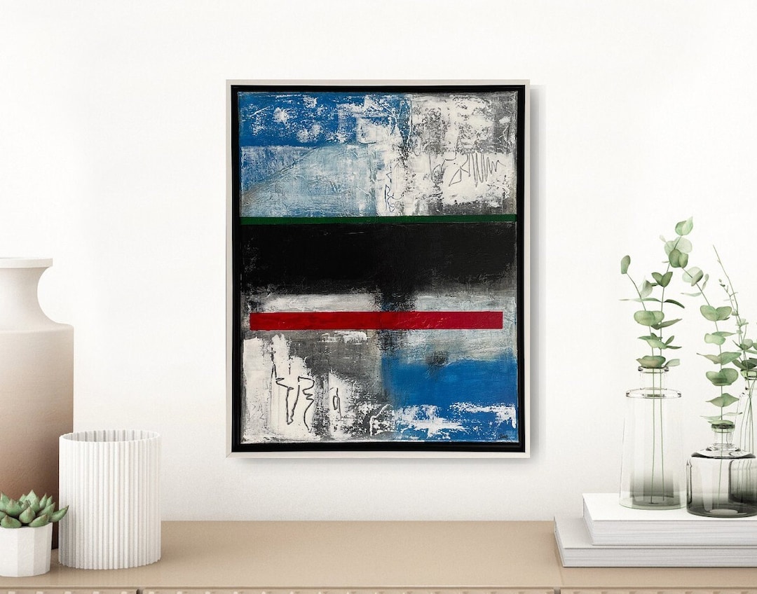 Textured Painting Reflection. Wall Art. Framed Abstract - Etsy