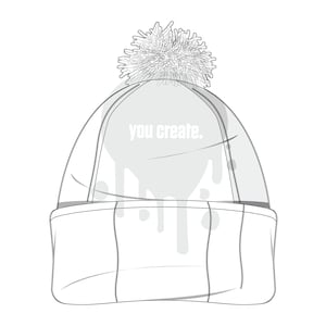 Digital Beanie Tech Pack Design Fashion Vector Mockup Template ...