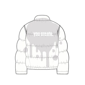 Digital Puffer Jacket Vector Mockup Design Tech Pack Cad File - Etsy