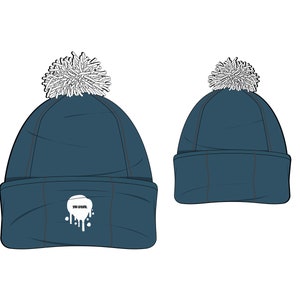 Digital Beanie Tech Pack Design Fashion Vector Mockup Template ...