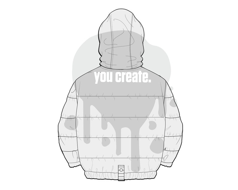 Digital Bubble Coat Pack Fashion Design Illustrator Vector Editable ...