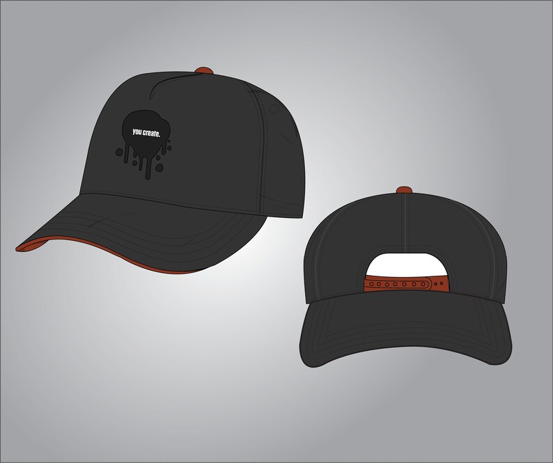 Digital A Frame Ball Cap Tech Pack Vector Streetwear Mockup Template ...