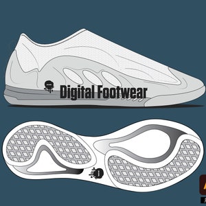 Digital Shoe Vector Mock up Template Sneaker Outline Illustrator ...
