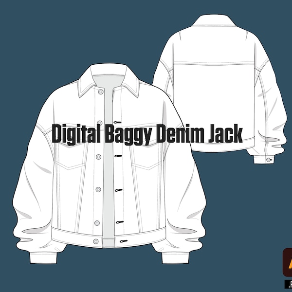 Denim Tech Pack Template - Etsy