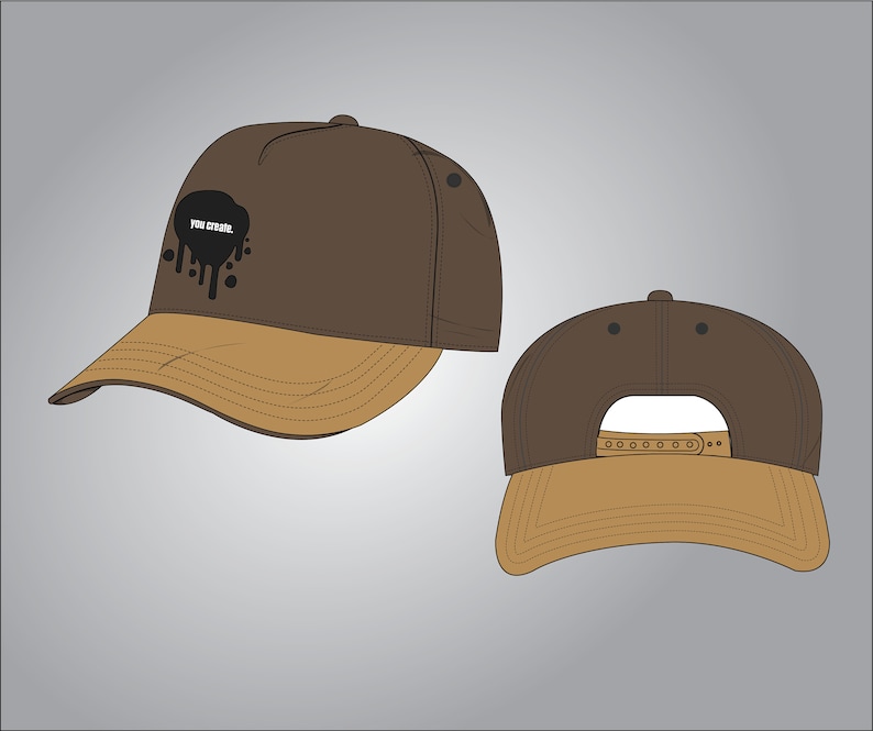 Digital A Frame Ball Cap Tech Pack Vector Streetwear Mockup Template ...