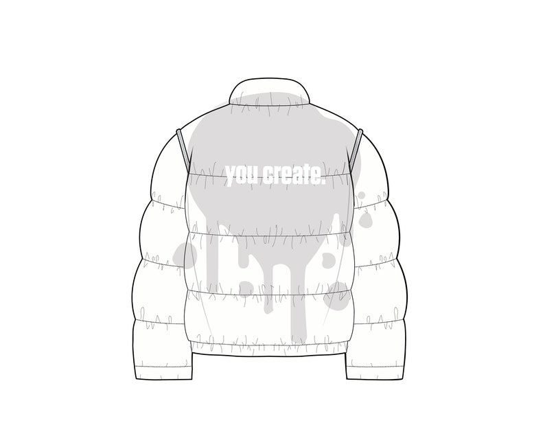 Digital Bubble Coat Pack Fashion Design Illustrator Vector Editable ...