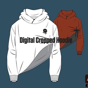 Digital Hoodie Tech Pack Vector Image Illustrator Editable Streetwear ...