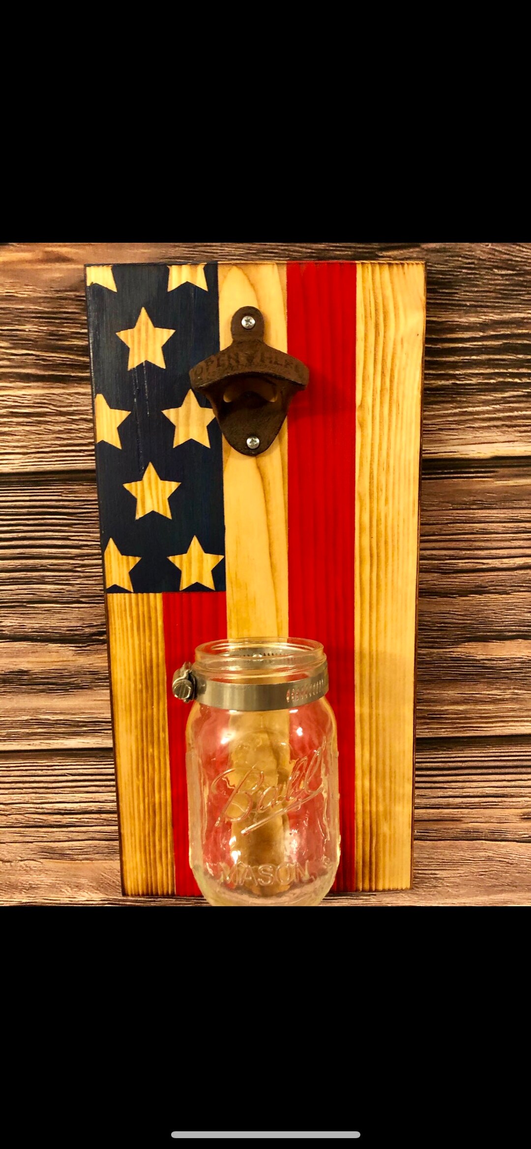 American Flag Bottle Opener American Flag Bar Sign Bottle Opener Man ...