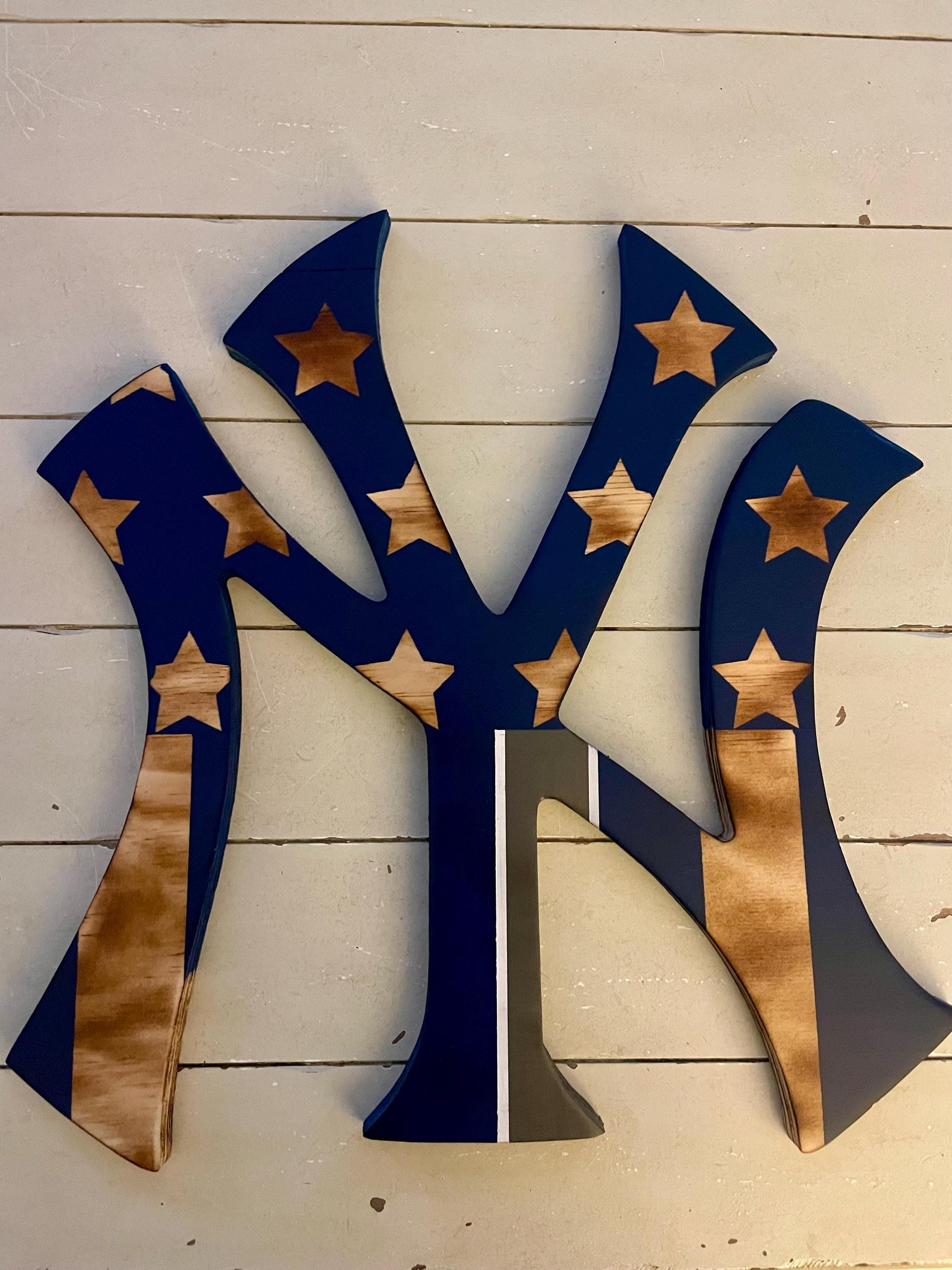 New York Yankees Sign | American Flag | Bar Sign | Mancave Sign ...