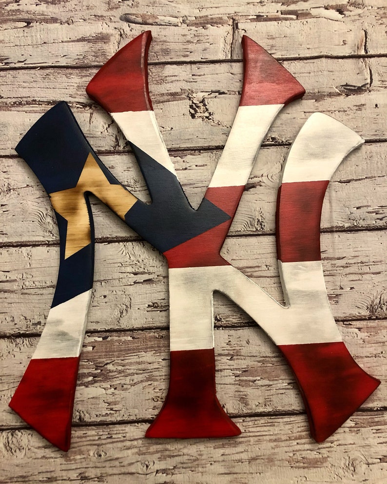 New York Yankees Sign | Puerto Rican Flag | Bar Sign | Mancave Sign ...