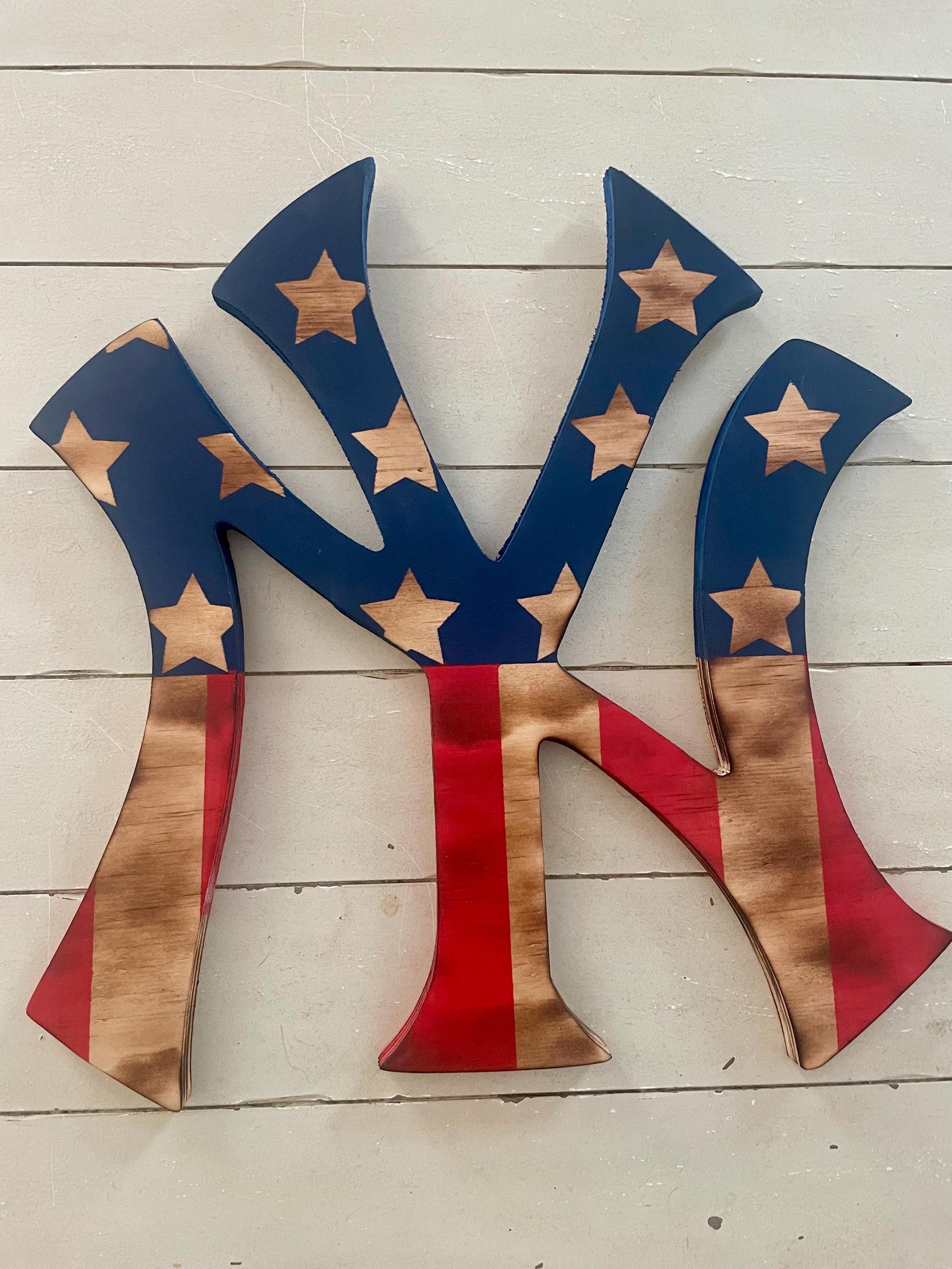New York Yankees Sign | American Flag | Bar Sign | Mancave Sign ...