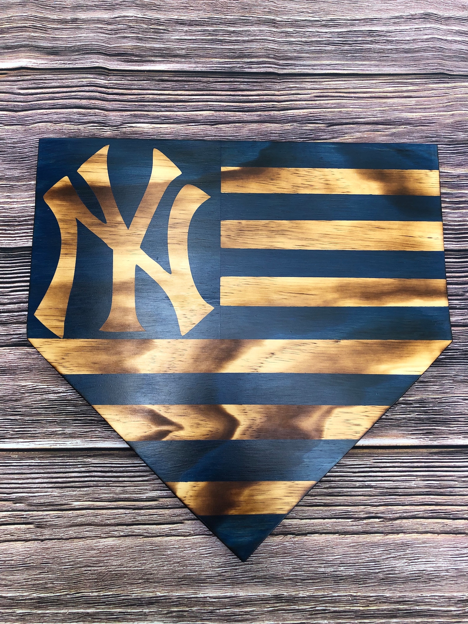 New York Yankees Sign | American Flag | Bar Sign | Mancave Sign ...