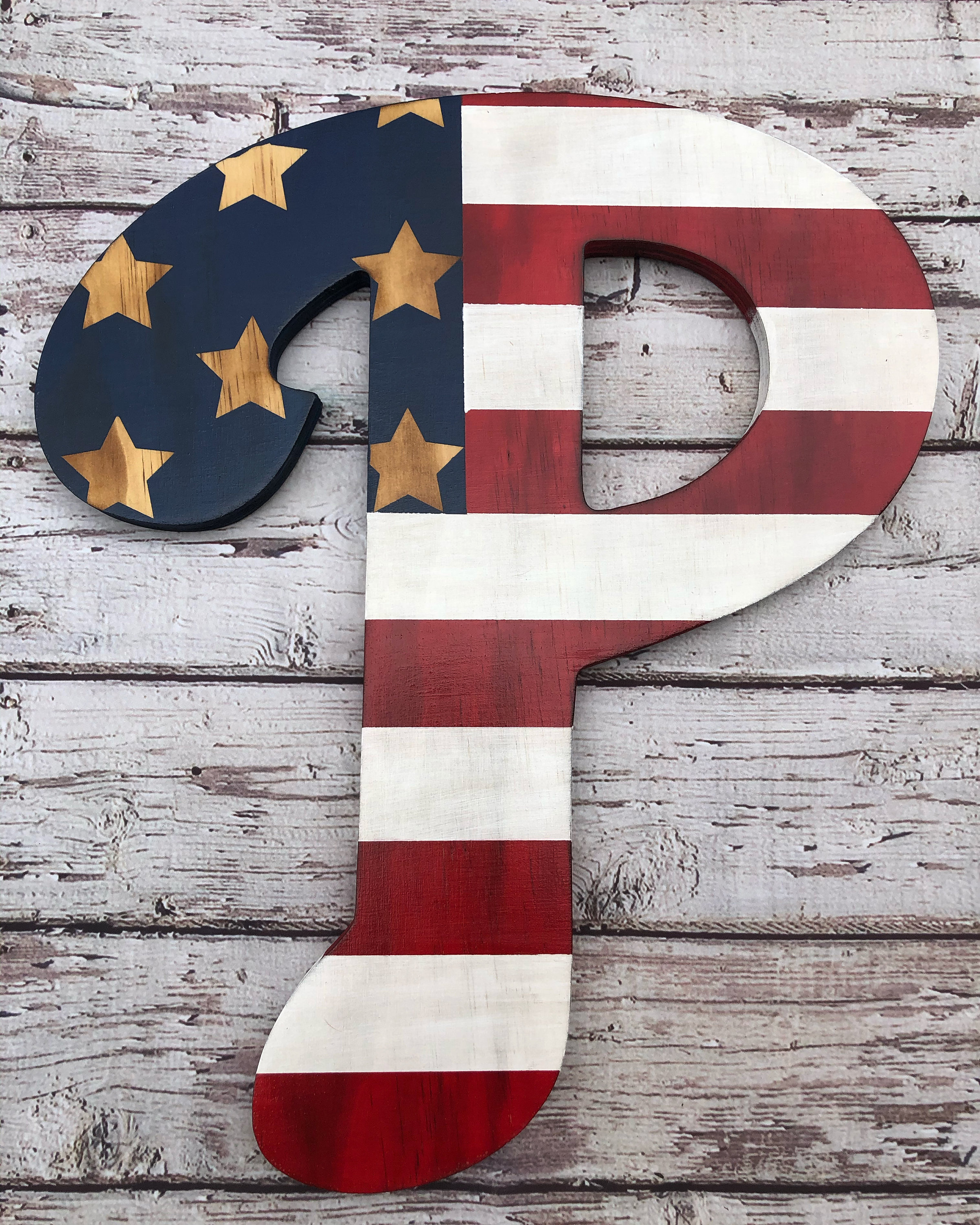 Philadelphia Phillies Sign | American Flag | Bar Sign | Mancave Sign ...