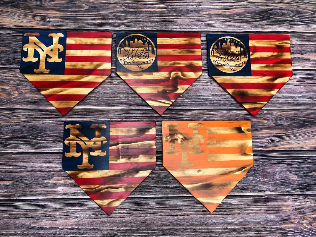 New York Mets Sign | American Flag | Bar Sign | Mancave Sign | Sports ...