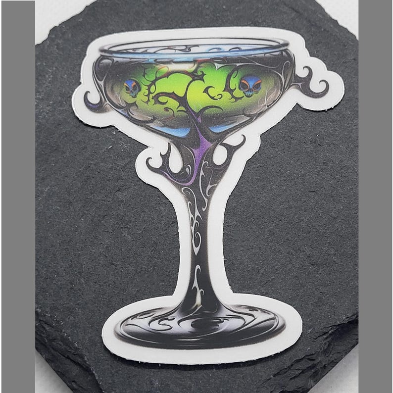 Witch's Elixir Sticker Gothic Halloween Drink Fantasy Die Cut Clear ...
