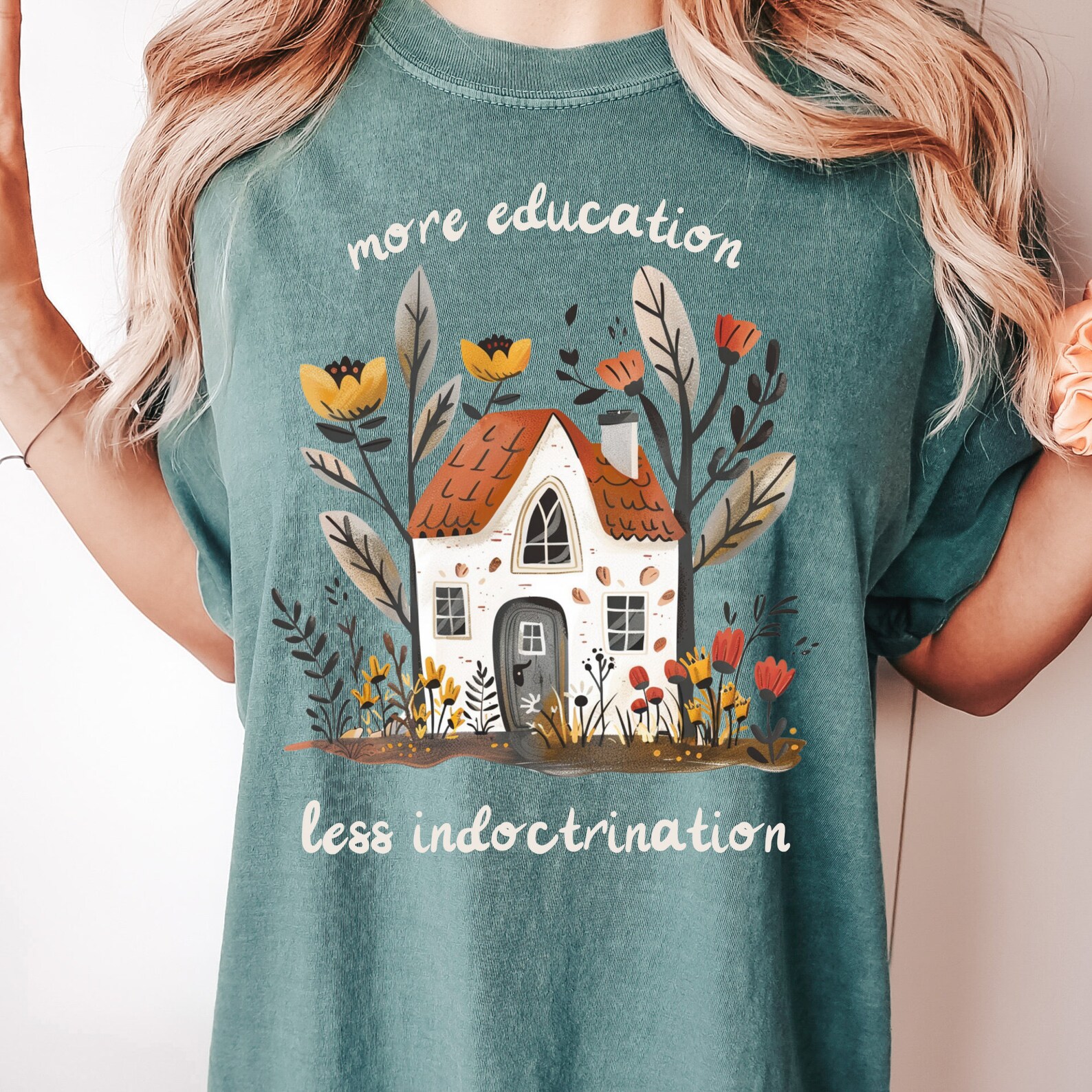 More Education Less Indoctrination Christian Homeschooling T-shirt ...