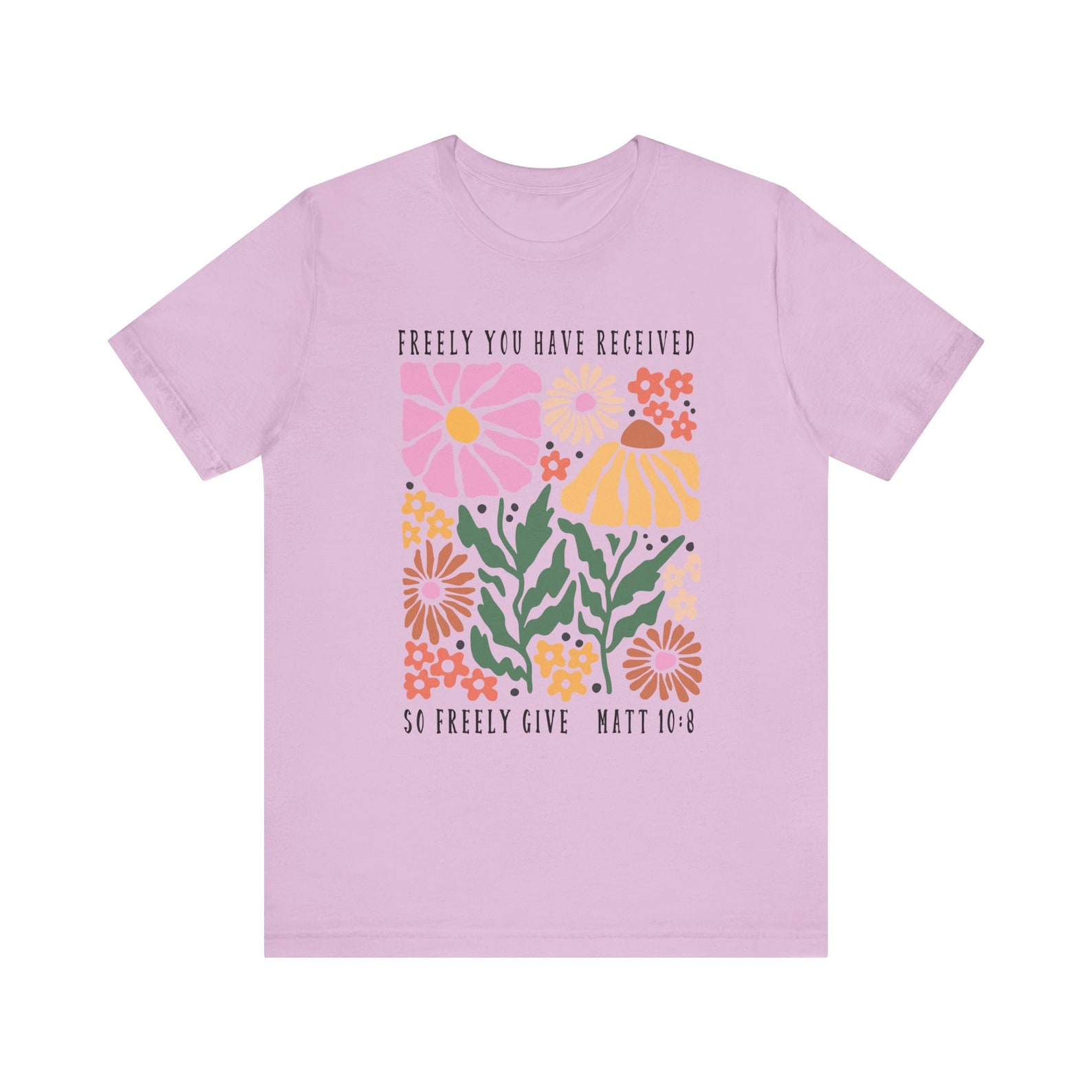 Freely Give Christian T-shirt Matthew Gifts for Her Boho Floral ...