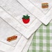 Summer Foods Hand Embroidered Linen Cocktail Napkins | Set of 4 ...