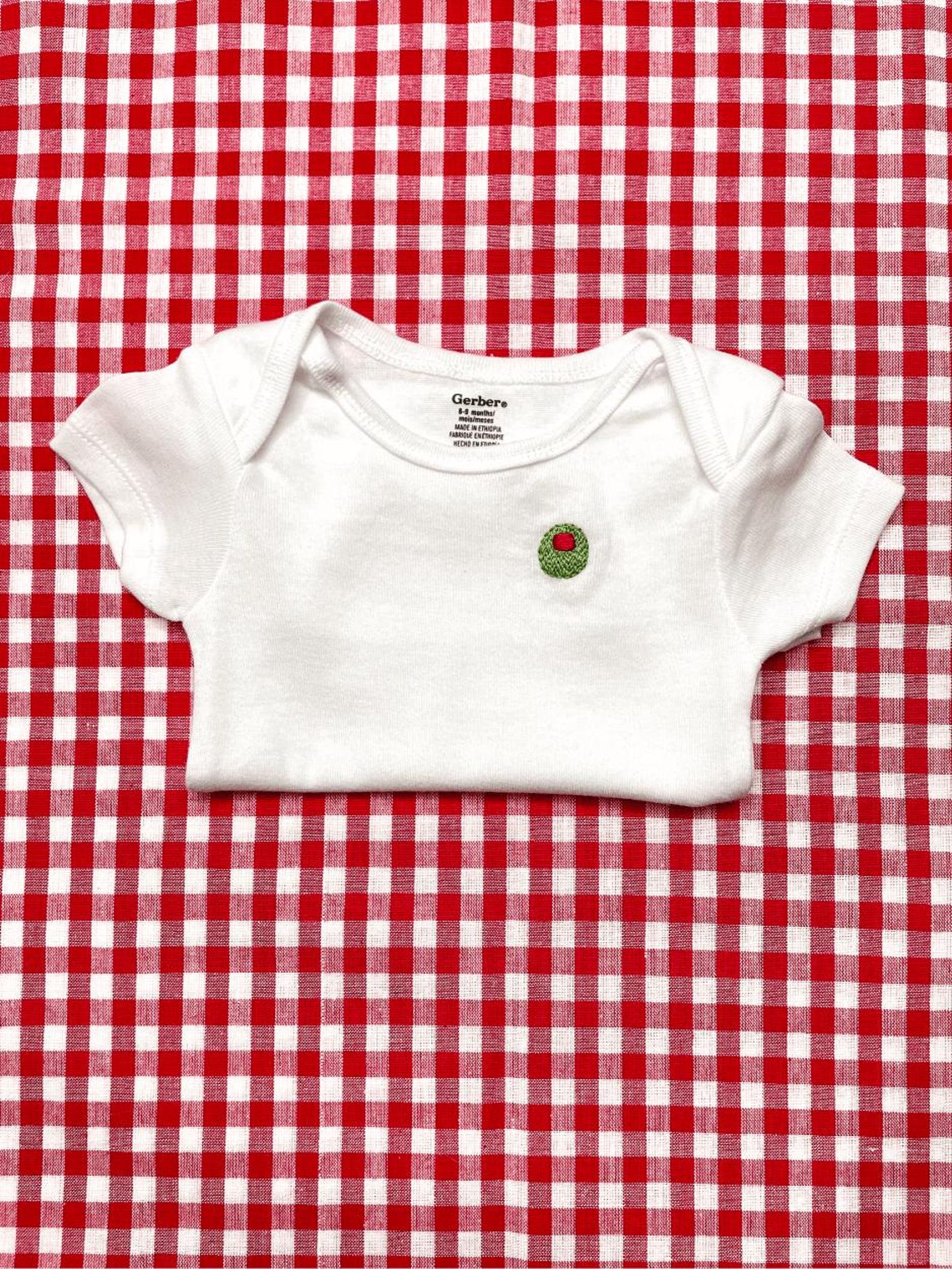 Olive Baby Outfit | Hand Embroidered Gift for Baby | Green Baby Clothes ...