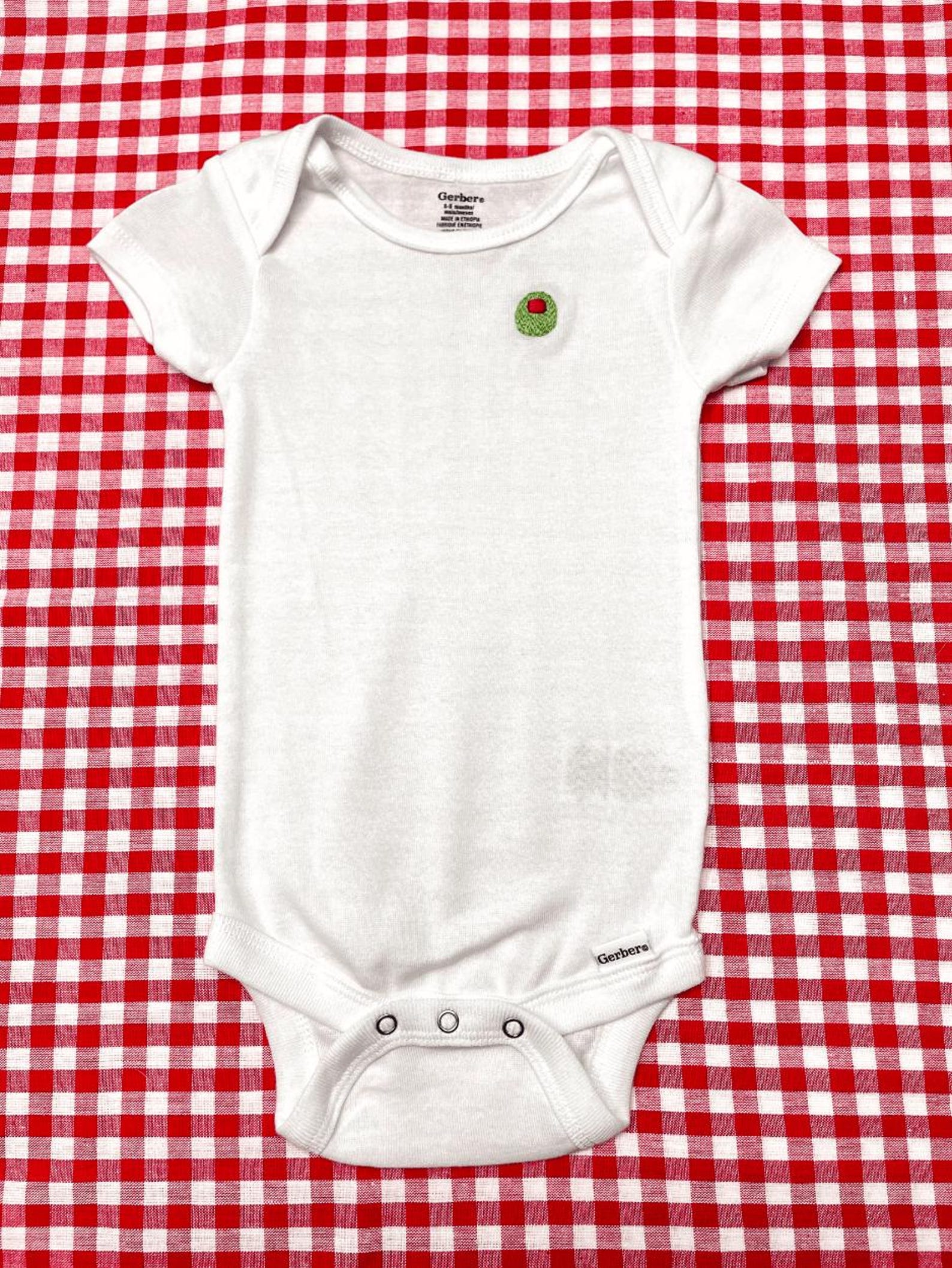 Olive Baby Outfit | Hand Embroidered Gift for Baby | Green Baby Clothes ...