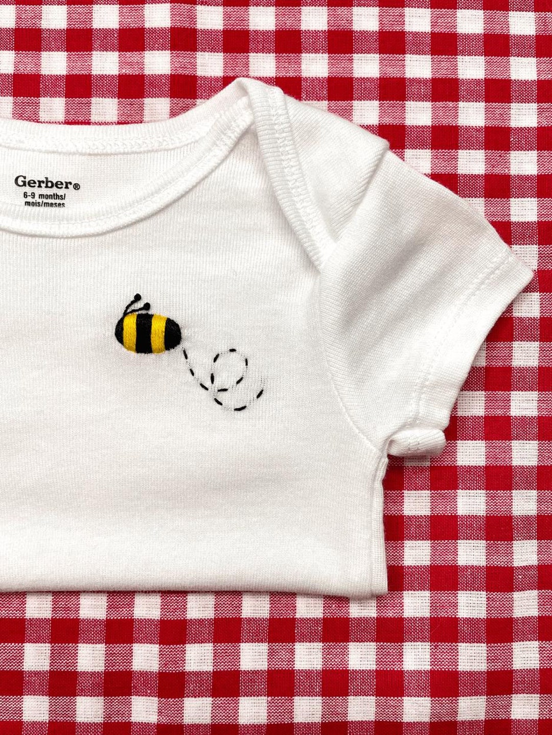 Bumble Bee Baby Outfit Hand Embroidered Bee Bodysuit Fun Bumble Bee ...