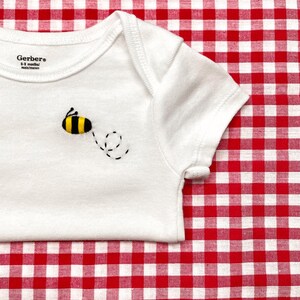 Bumble Bee Baby Outfit Hand Embroidered Bee Bodysuit Fun Bumble Bee ...