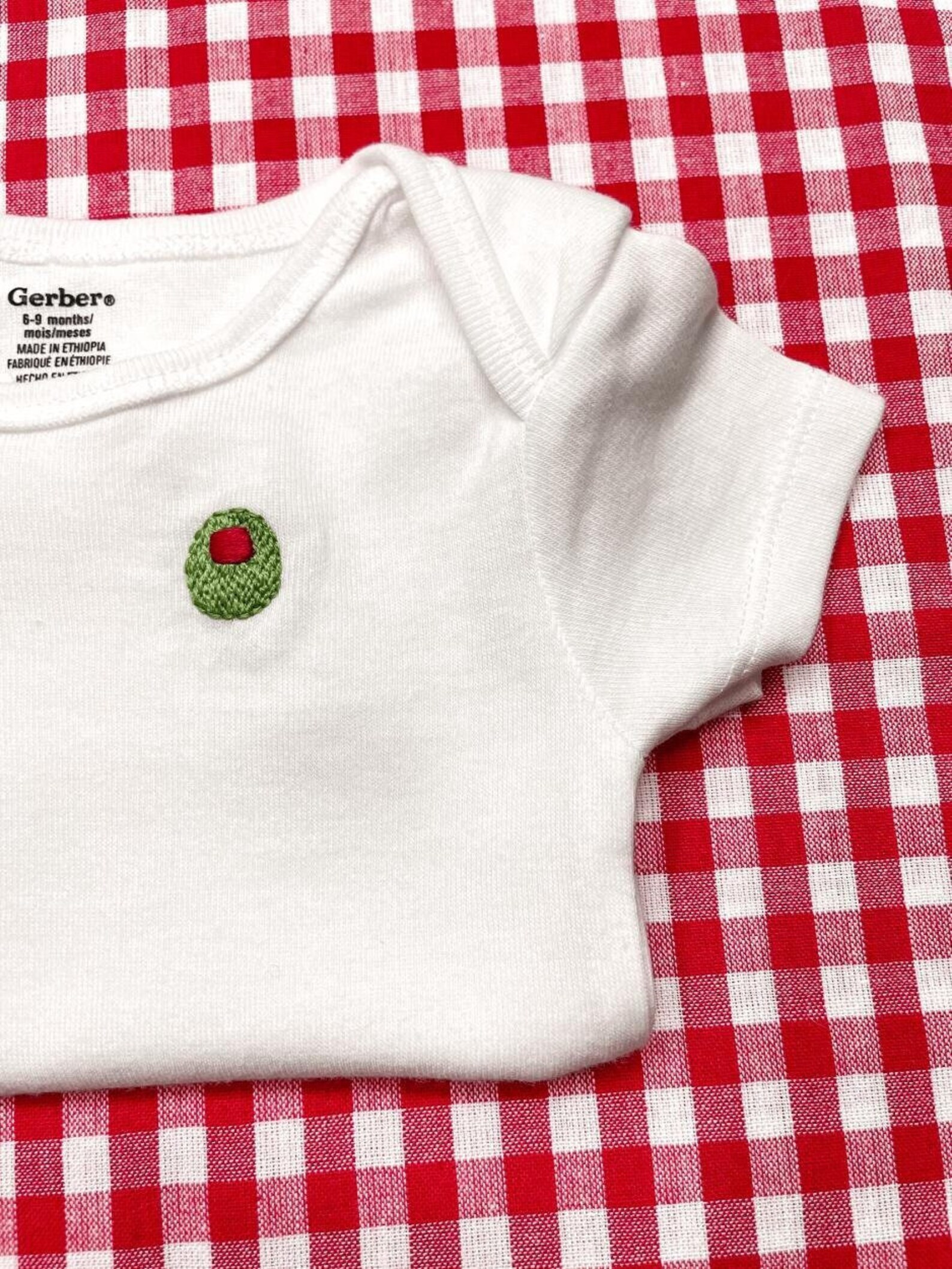 Olive Baby Outfit | Hand Embroidered Gift for Baby | Green Baby Clothes ...