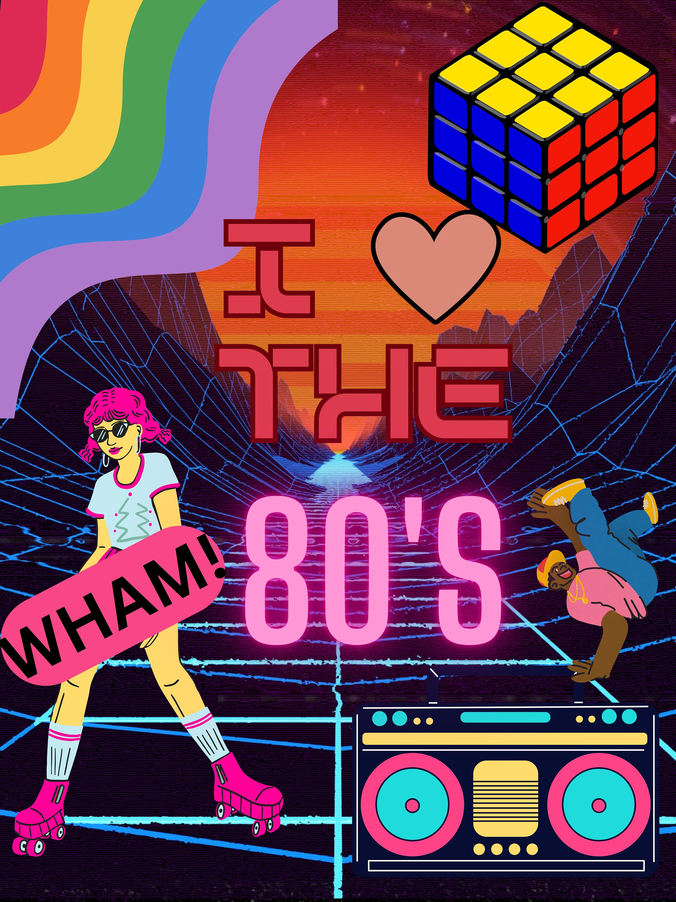 Retro 80's Poster Digital Download Art - Etsy