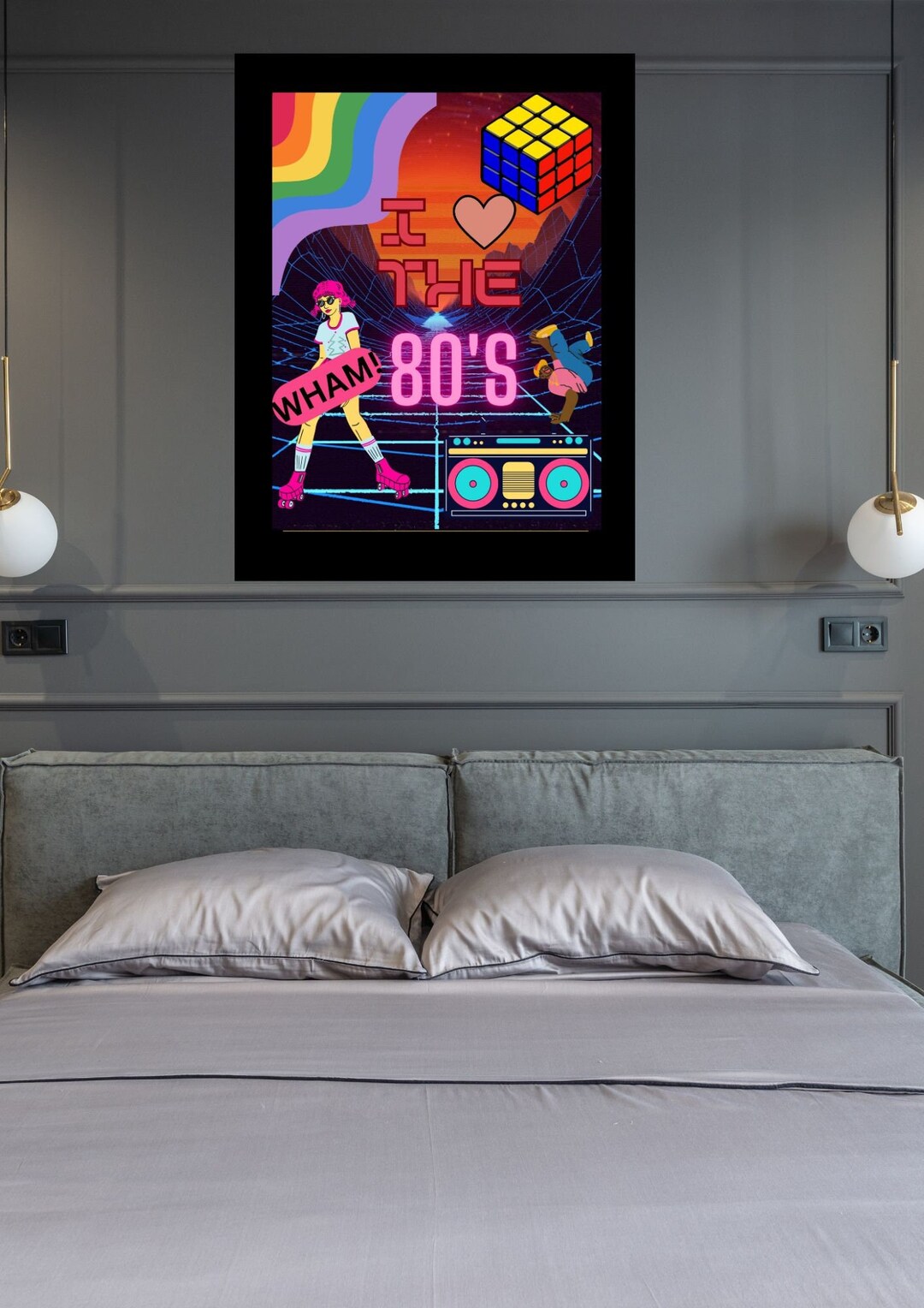 Retro 80's Poster - Digital Download Art - Etsy