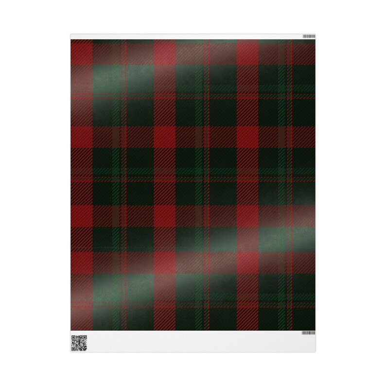 Wrapping Paper, Red Plaid Christmas Gift Wrap, Ralph Lauren Style, Xmas ...