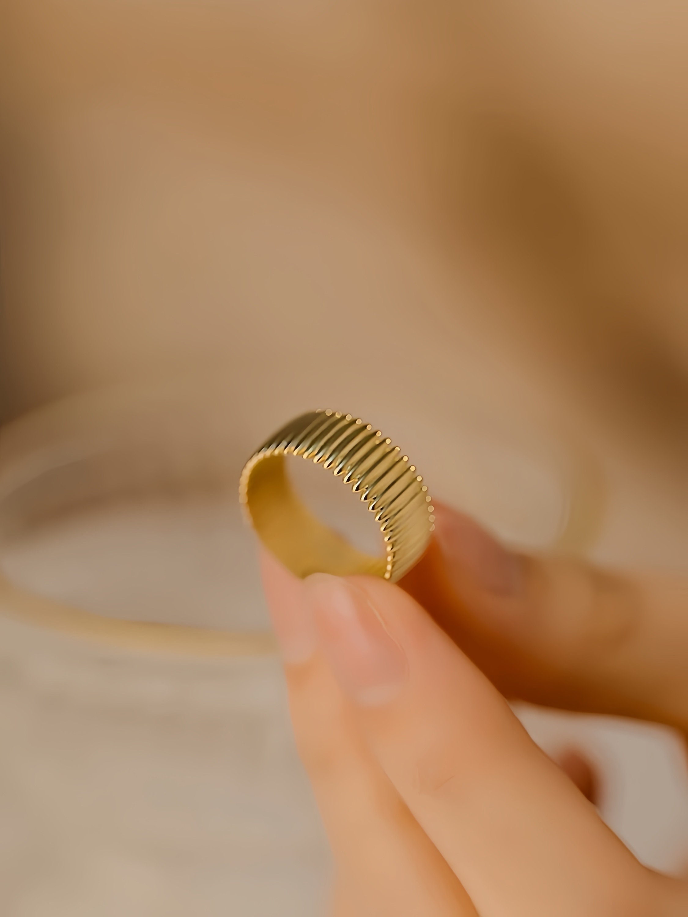 14k Gold Luxury Stylish Ring for Women - Etsy