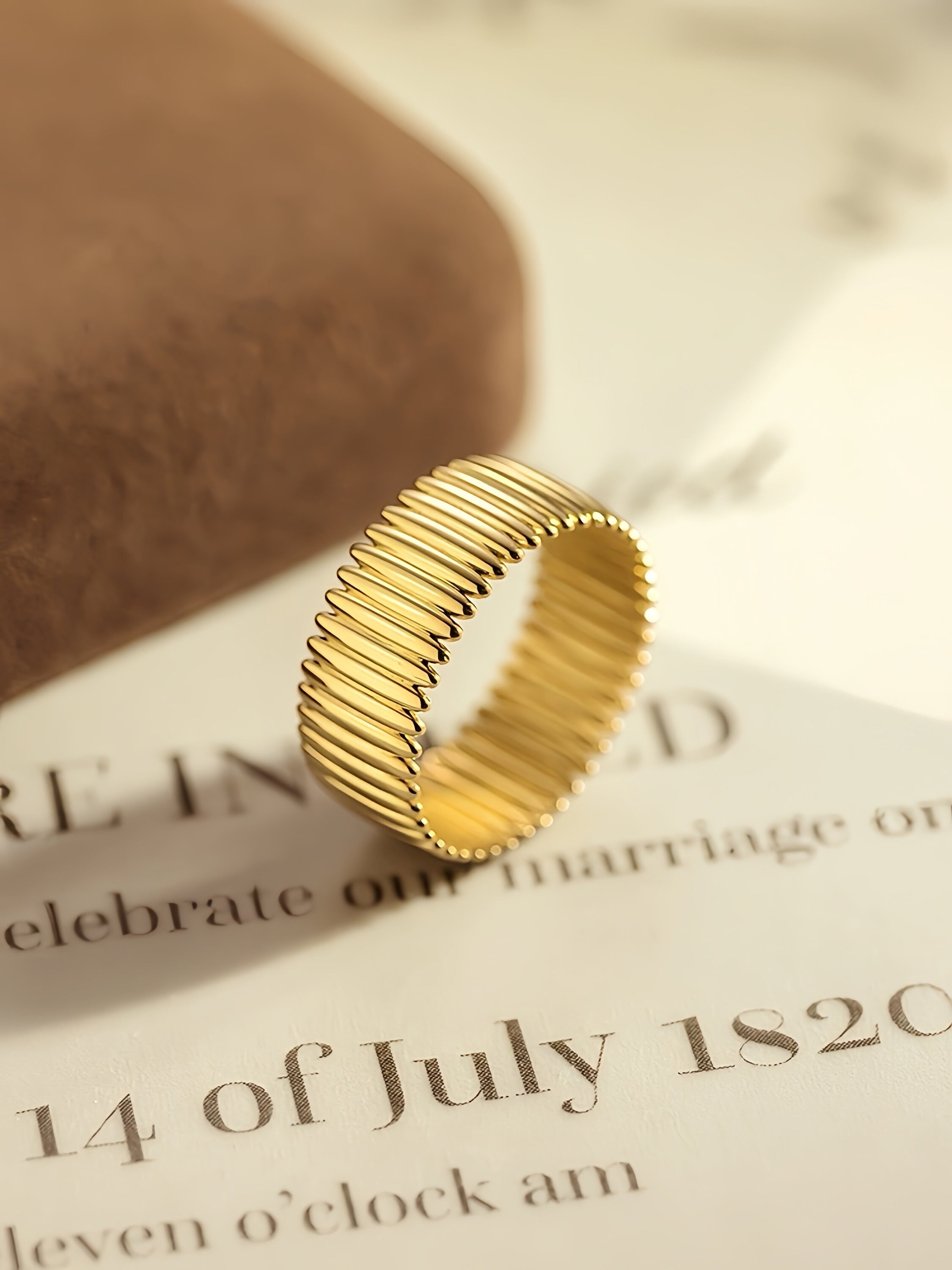 14k Gold Luxury Stylish Ring for Women - Etsy